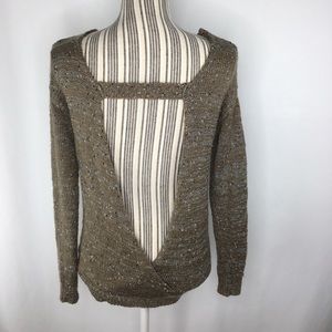 Love By Design | Sweaters | Sexy Open Back Brown And Gray Sweater ...